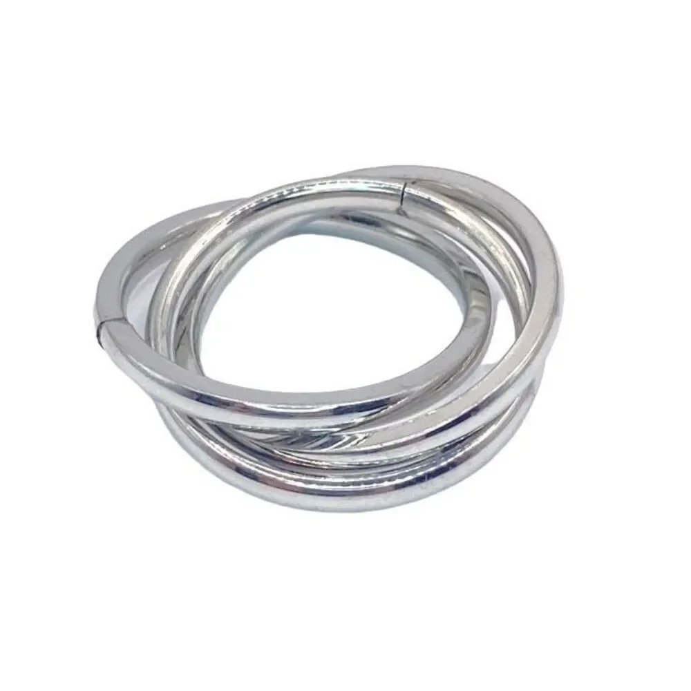 Jewelry | Silver Fidget Ring Interlocking Anti Anxiety Ring Size 5 ...
